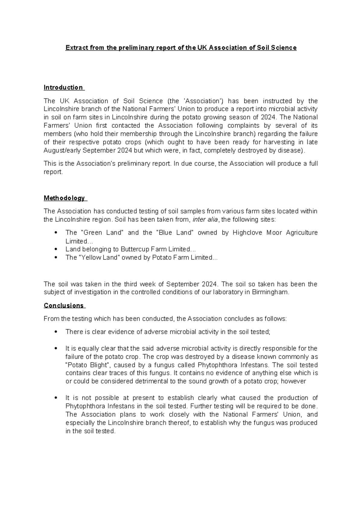 11. BTC1 WS5 Piotrowski Preliminary Report on Soil Microbial Activity ...