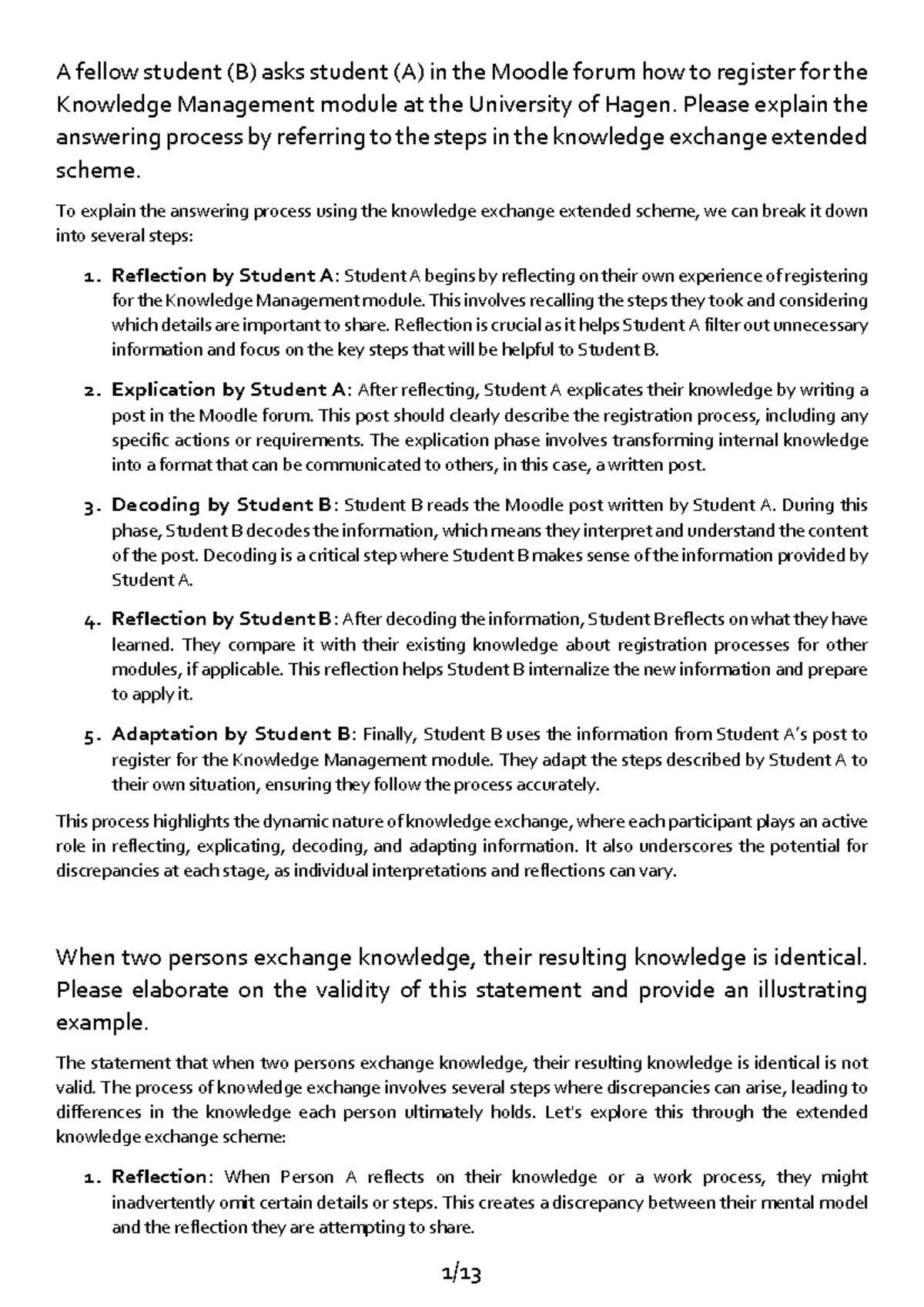 KE3 Übungen + Lösungen - SoSe 2024 Knowledge Management Übungsaufgaben ...