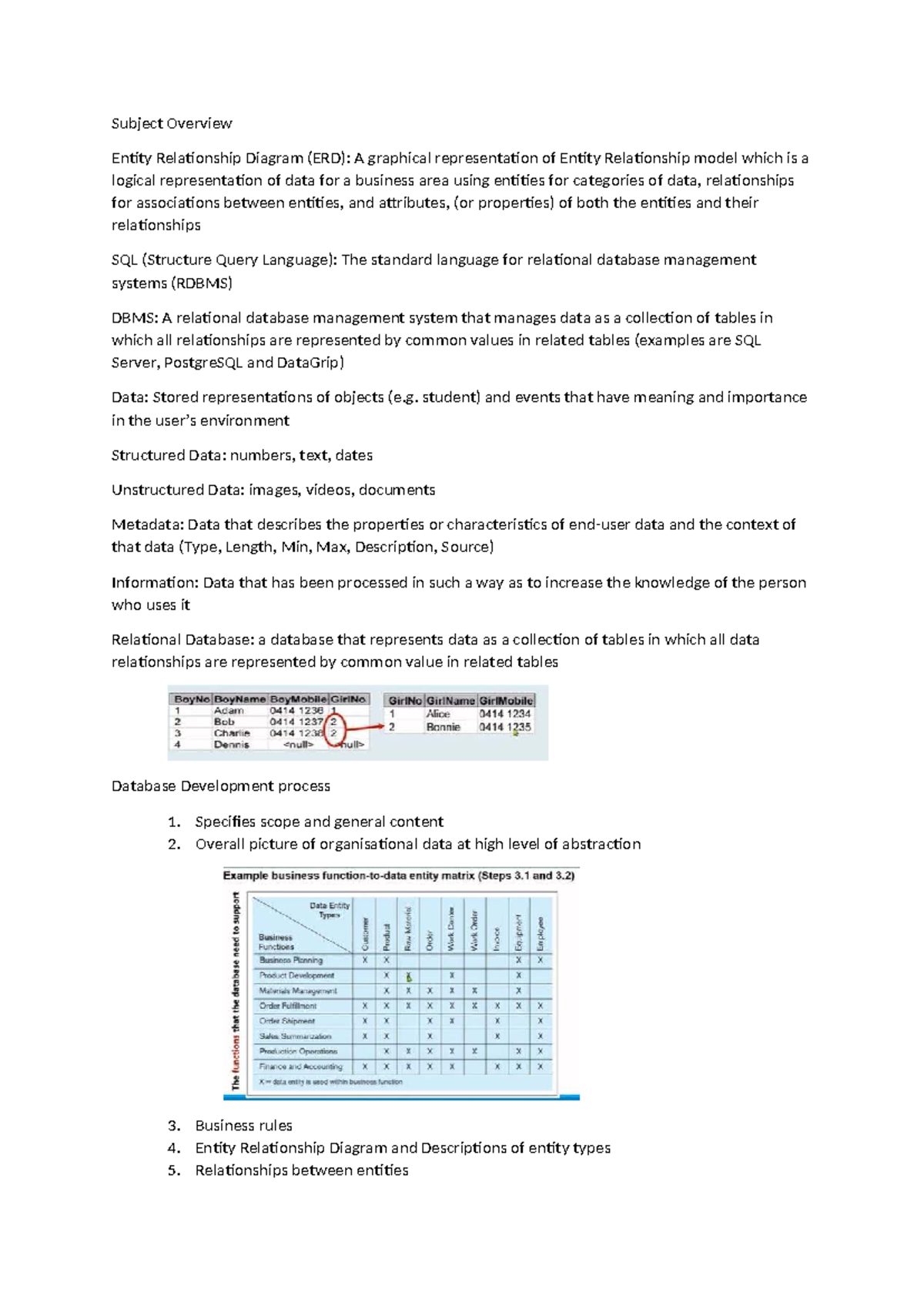 Week 1 - Lecture Notes on ERD and SQL Concepts - Studocu