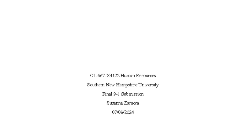 OL HRIS Implementation: Final Submission for SNHU Course 9-1 - Studocu