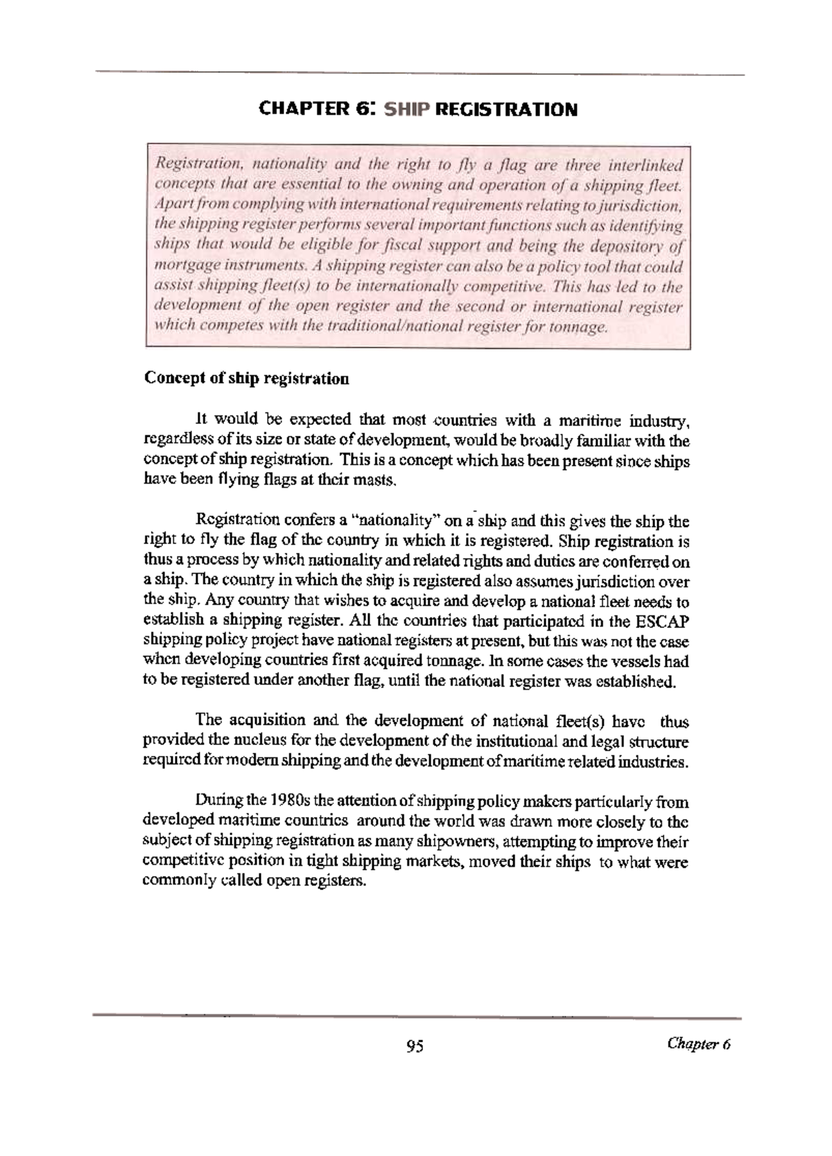 CHAPTER 6: SHIP REGISTRATION - Understanding National and Open ...