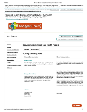 Shadow Health® │ Digital Clinical Experiences™ from Elsevier 5 ...
