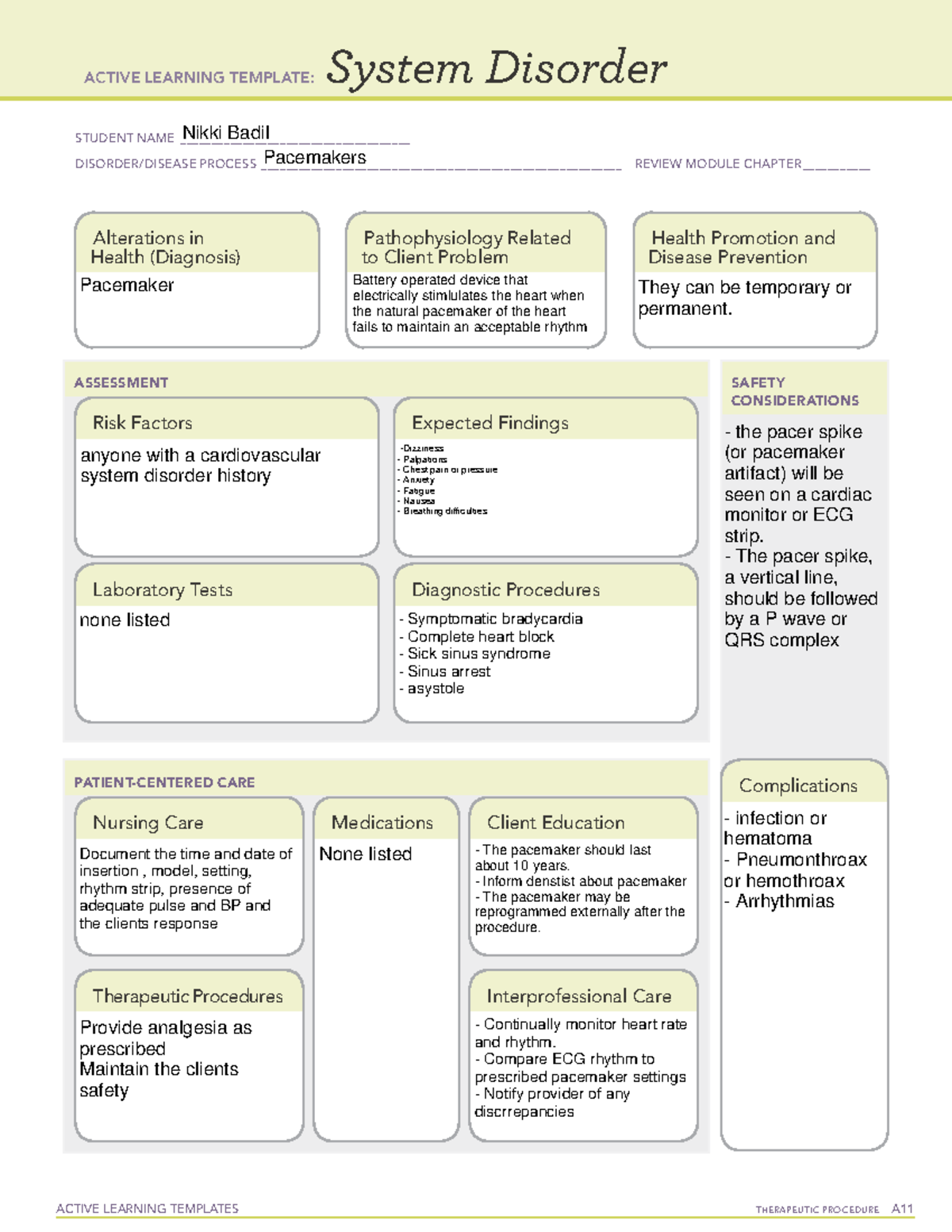 Pacemaker Remediation: ATI Practice B Active Learning Template - Studocu