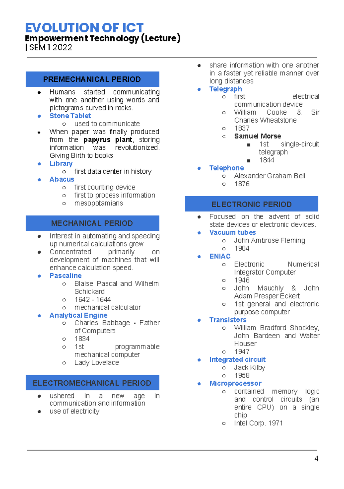 Evolution of ICT - EVOLUTION OF ICT Empowerment Technology (Lecture ...
