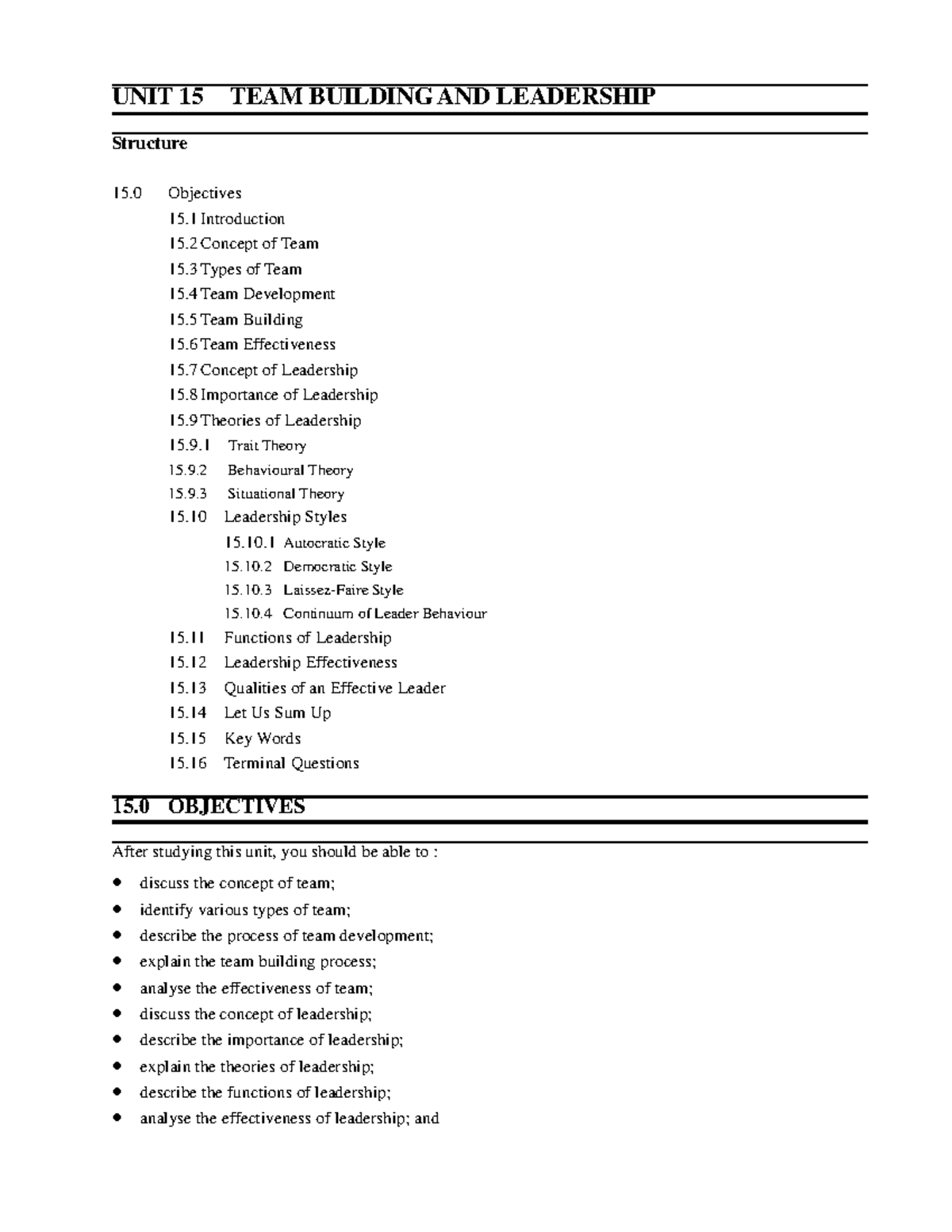 TBL - Lecture Notes on Team Building & Leadership Concepts - Studocu
