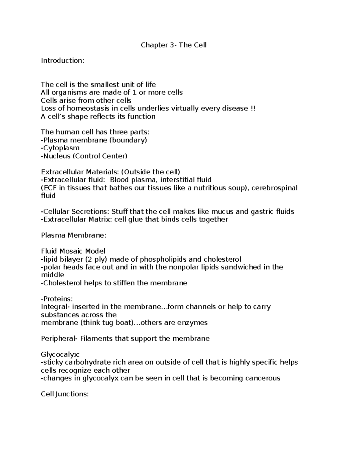 Cell Biology (BIO101): Overview of Cell Structure, Transport ...