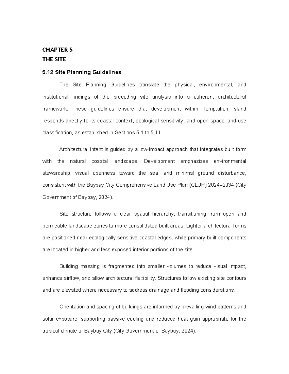 CHAPTER 5: Site Planning Guidelines & Regulatory Compliance - Studocu