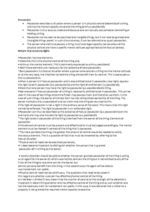 LU1 - Distinction between real rights and personal rights - LAW OF ...
