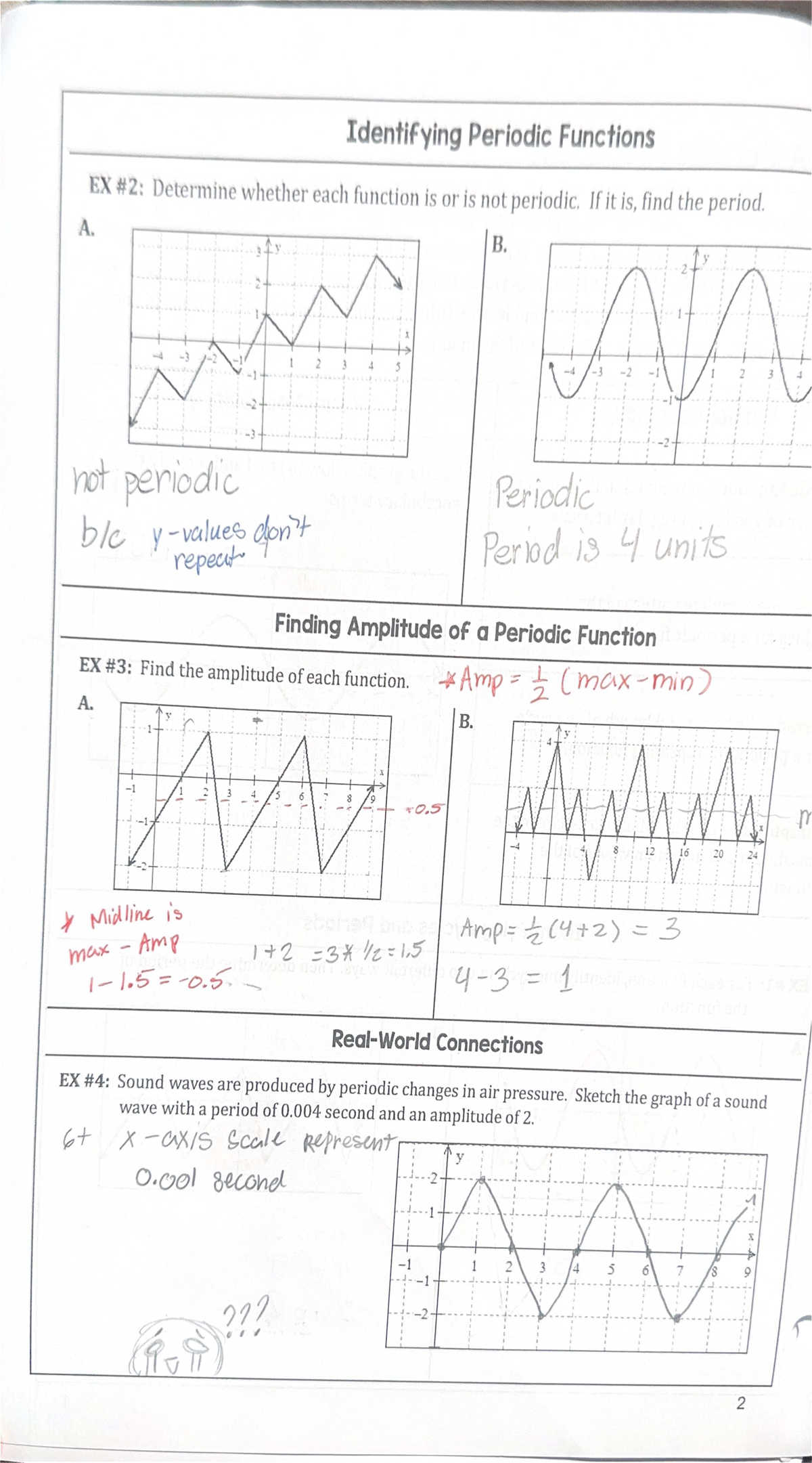 Periodic Functions and Amplitude Analysis EX 3.1 - Studocu