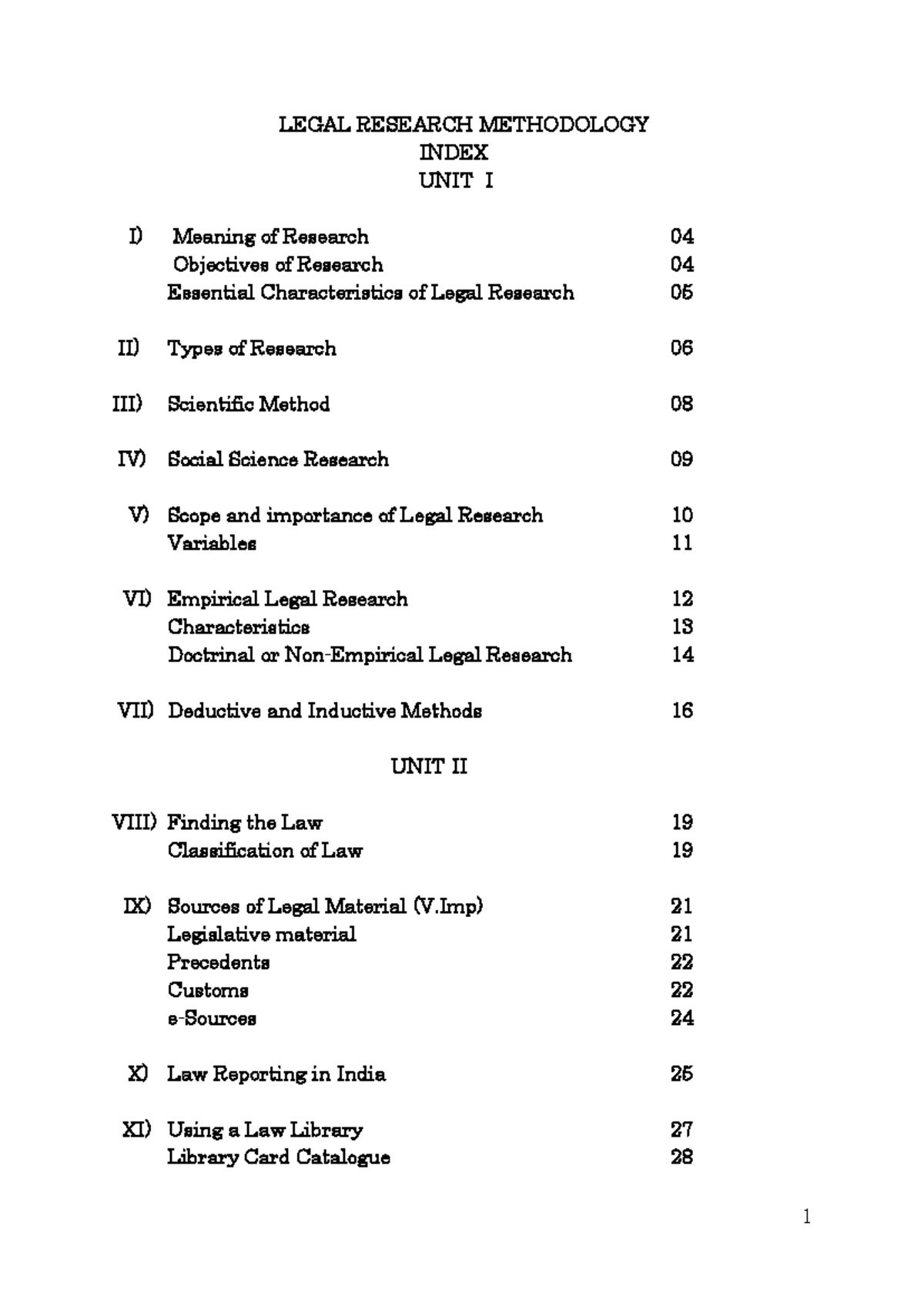 Legal Research Methodology-1: Understanding Key Concepts & Objectives - Studocu