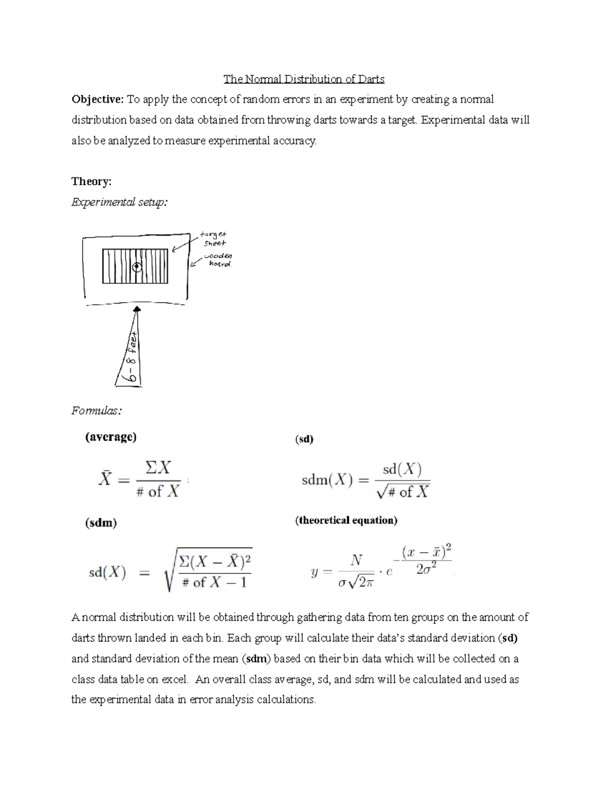 Lab 4: Analyzing Normal Distribution of Darts Experiment Data - Studocu