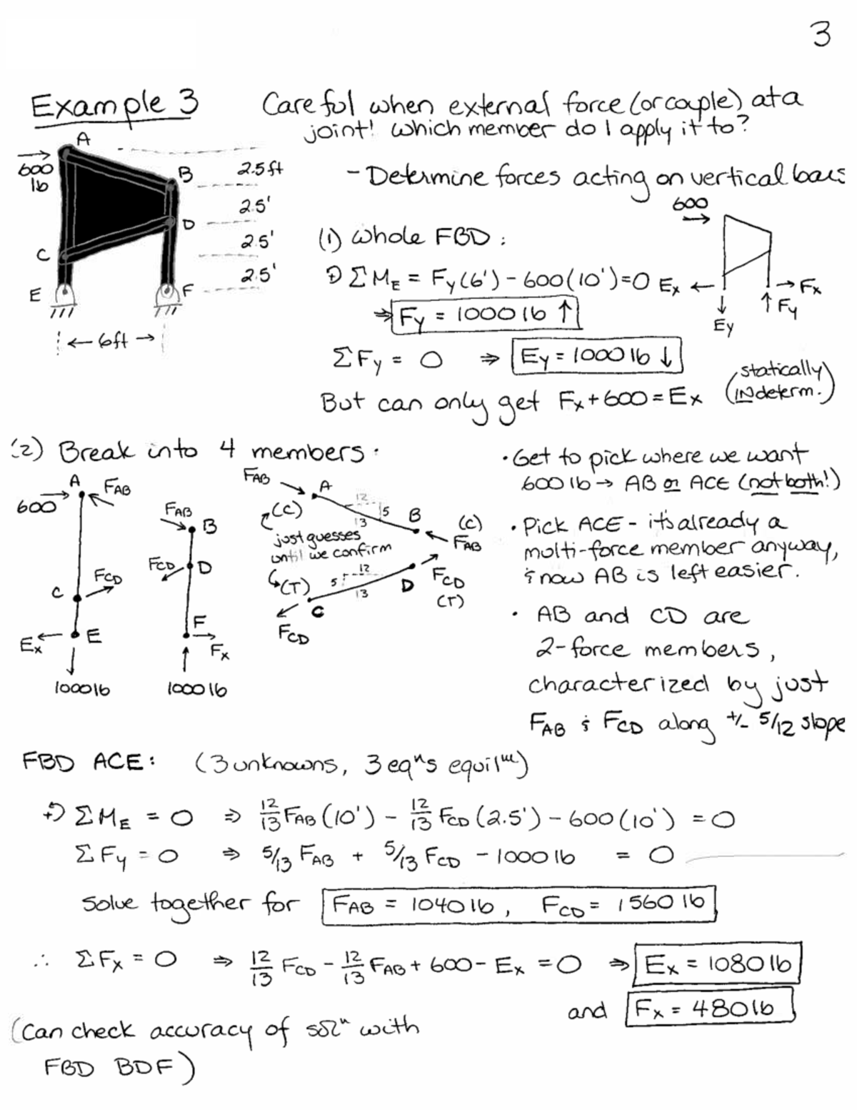 Ken Gordon Class 16 - Forces and Equilibrium Analysis Notes - Studocu