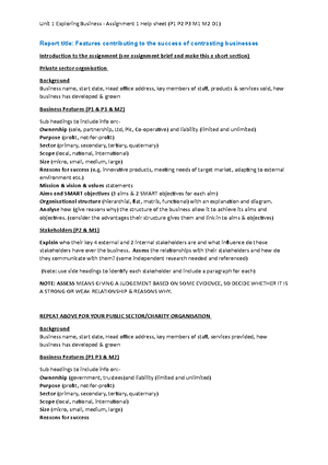 AQA A-Level Business Revision Notes: Understanding Business ...