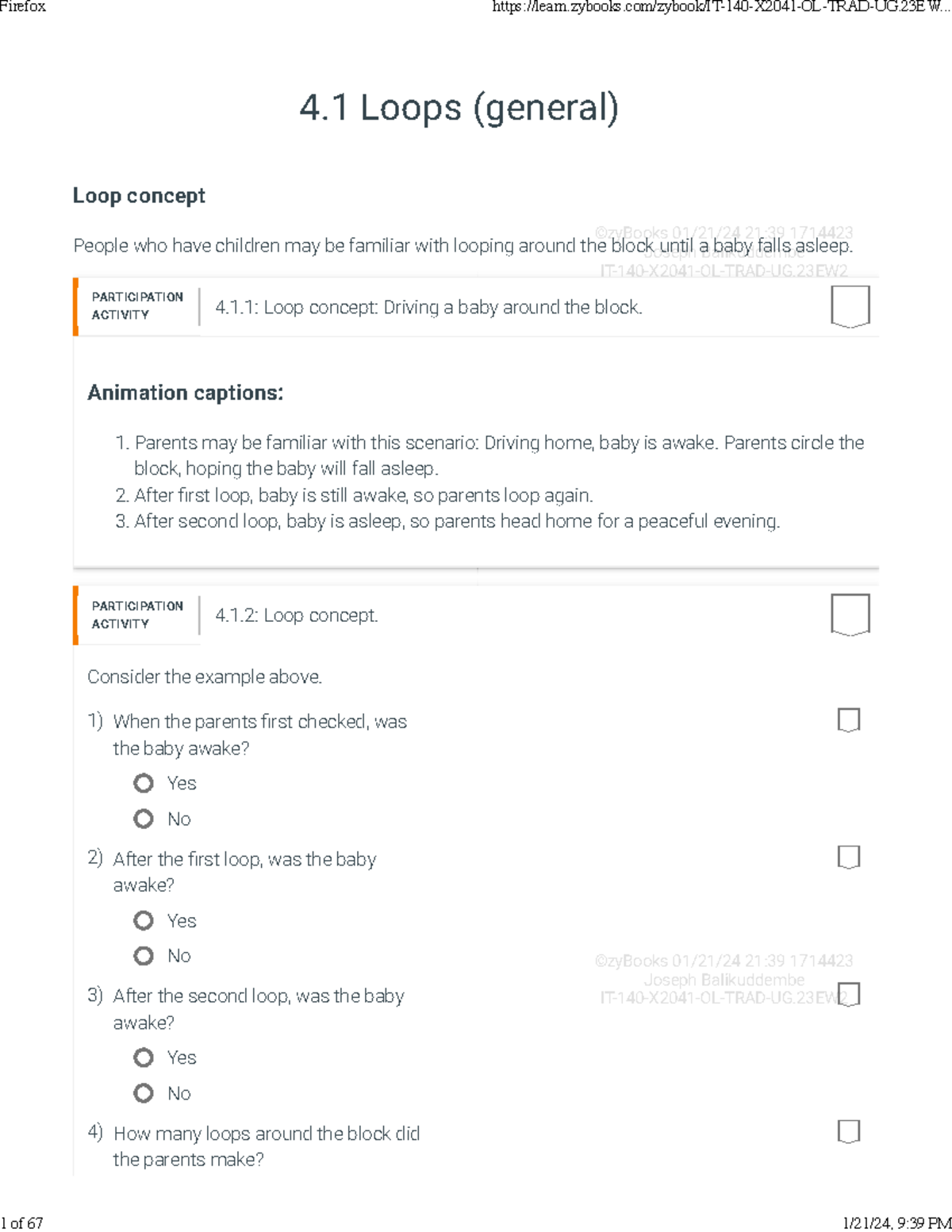 IT-140-X2041-OL-TRAD-UG-23EW: Loops and While Loop Basics - Studocu