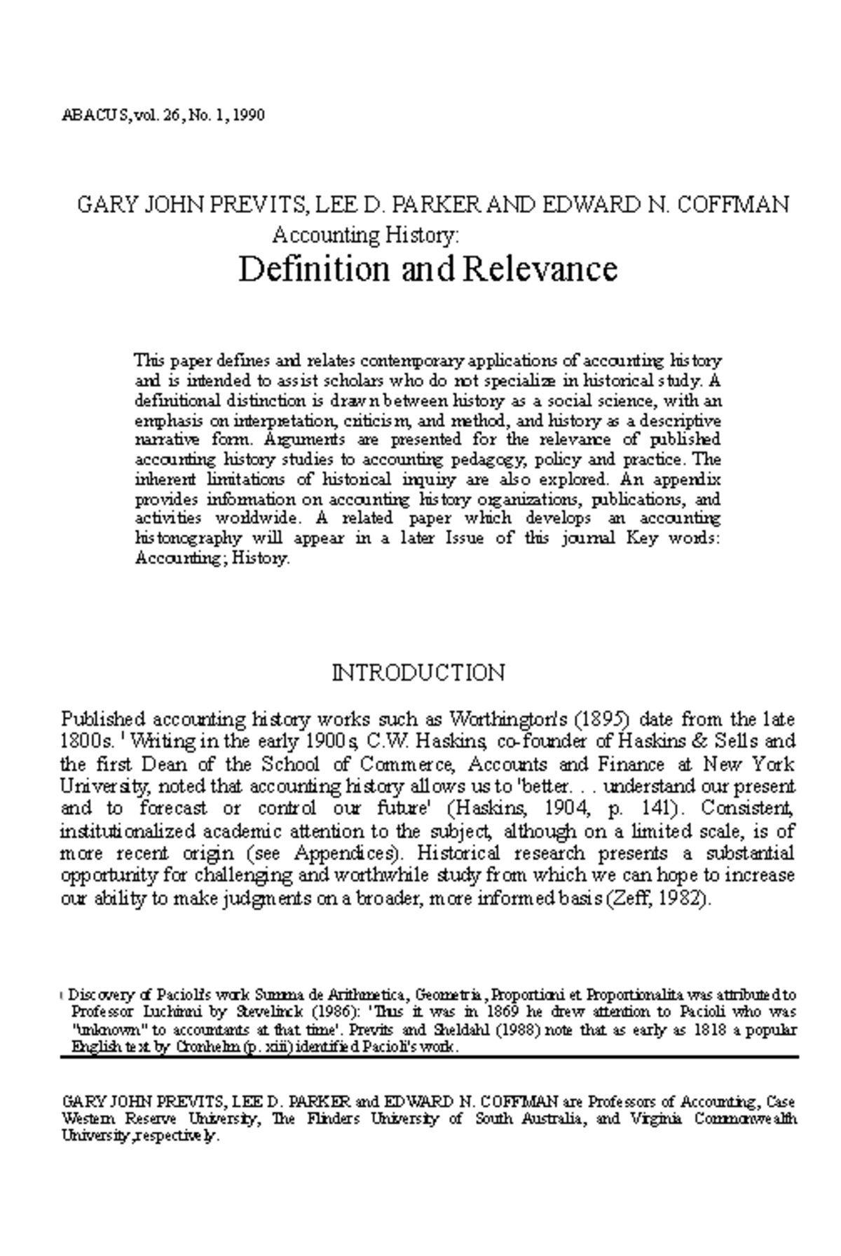 4.1 ACC History: Definition, Relevance, and Applications in Accounting ...