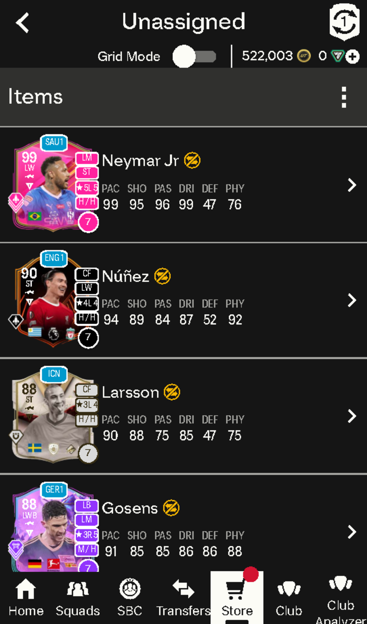 Player Stats and Squad Analysis for Unassigned 522,003 - Studocu