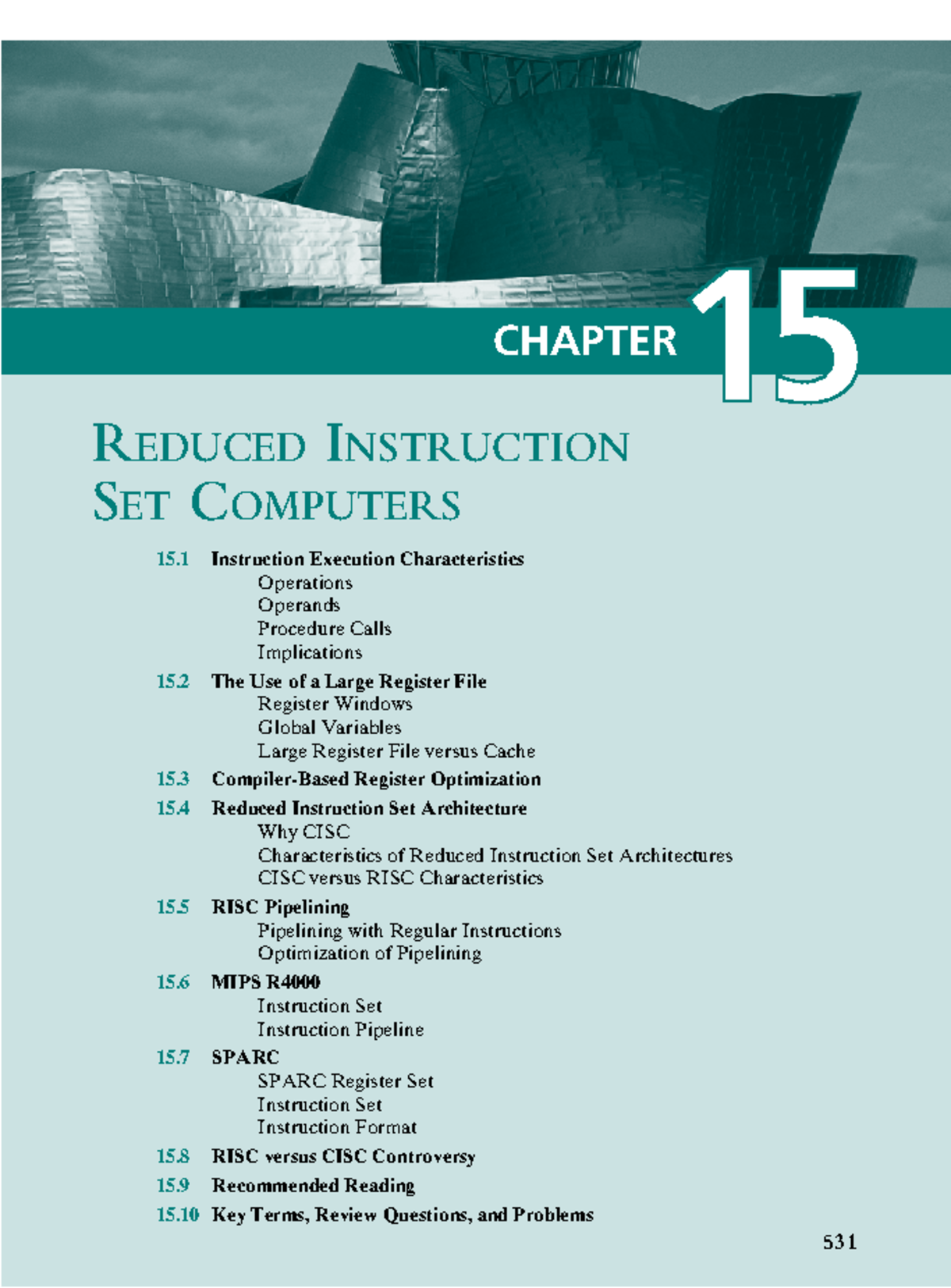 Chapter 15 - Reduced Instruction Set Computers - 531 REDUCED ...