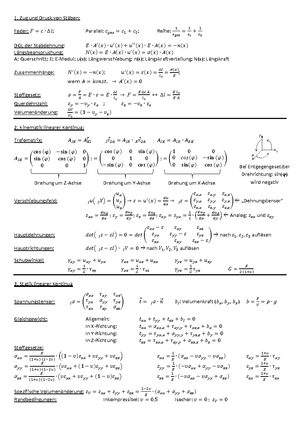 Formelsammlung Technische Mechanik 3 - Hochschule Formelsammlung TM3 Skript Prof. Dr. Wandinger ...