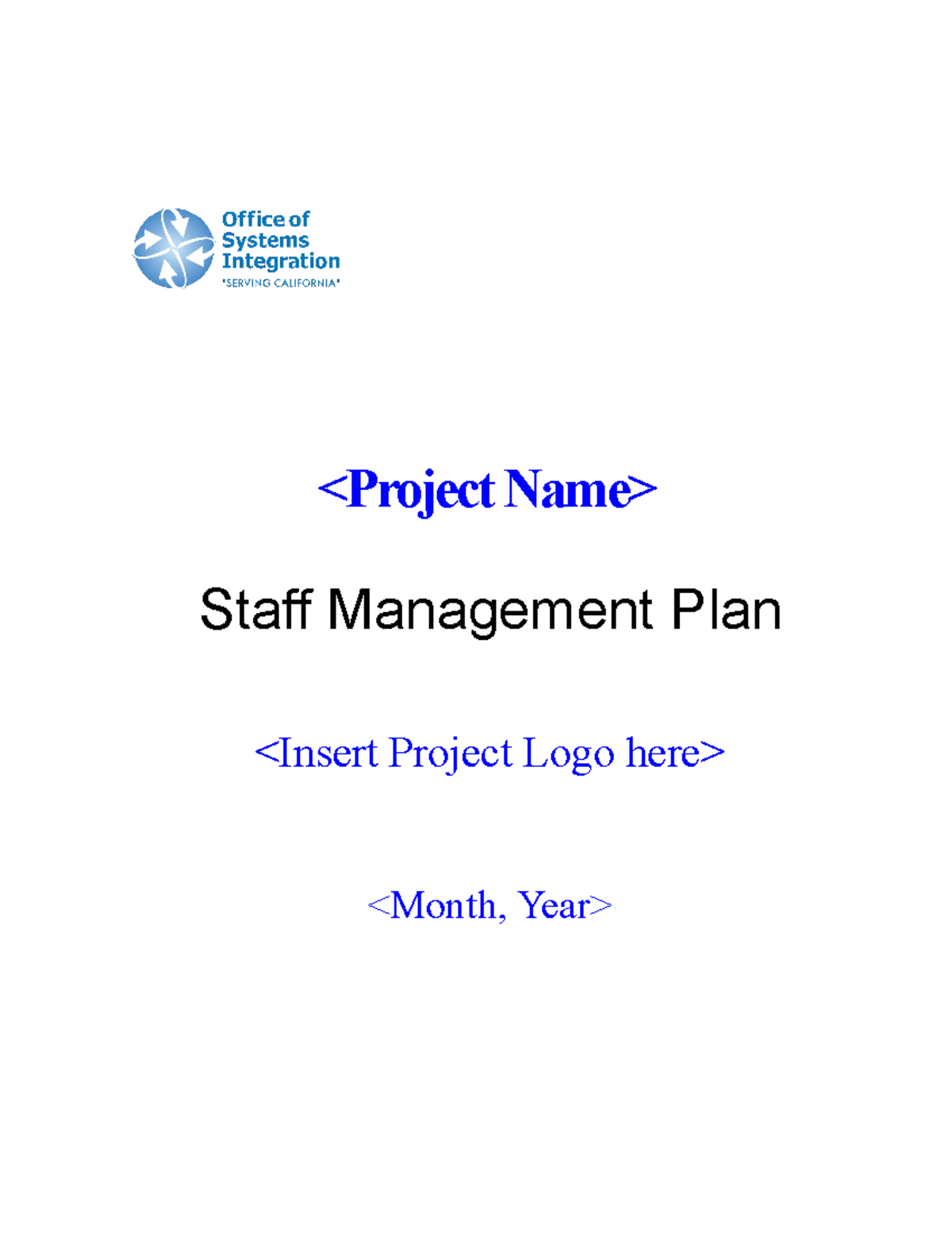 Staff Management Plan Template for Project - Example - Studocu