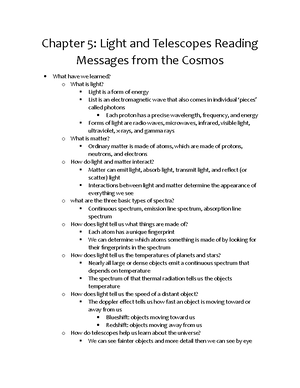 C1 Lab Astronomy - Coursework - 1 of 21 Part A Place each statement in ...