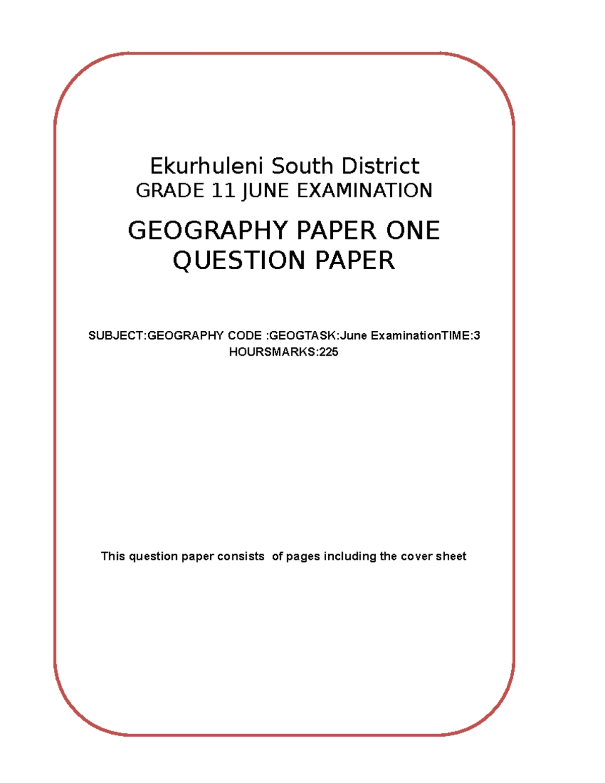 Grade 11 Geography Research Task 2 Guidelines - 2024 - Studocu