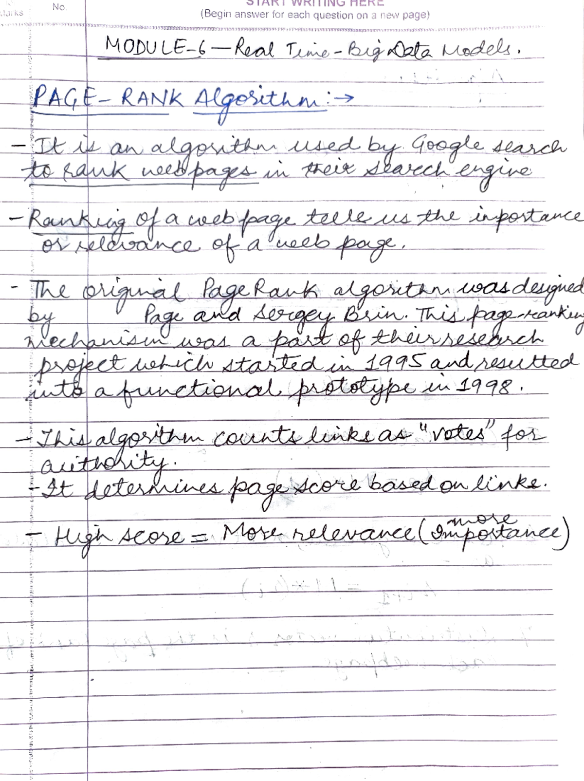 BDA Module 6 - Real Time Big Data Models (Algorithm Focus) - Studocu