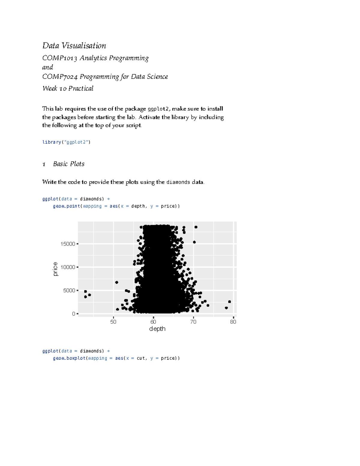 Data Visualisation COMP1013 & COMP7024 Week 10 Practical Lab - Studocu