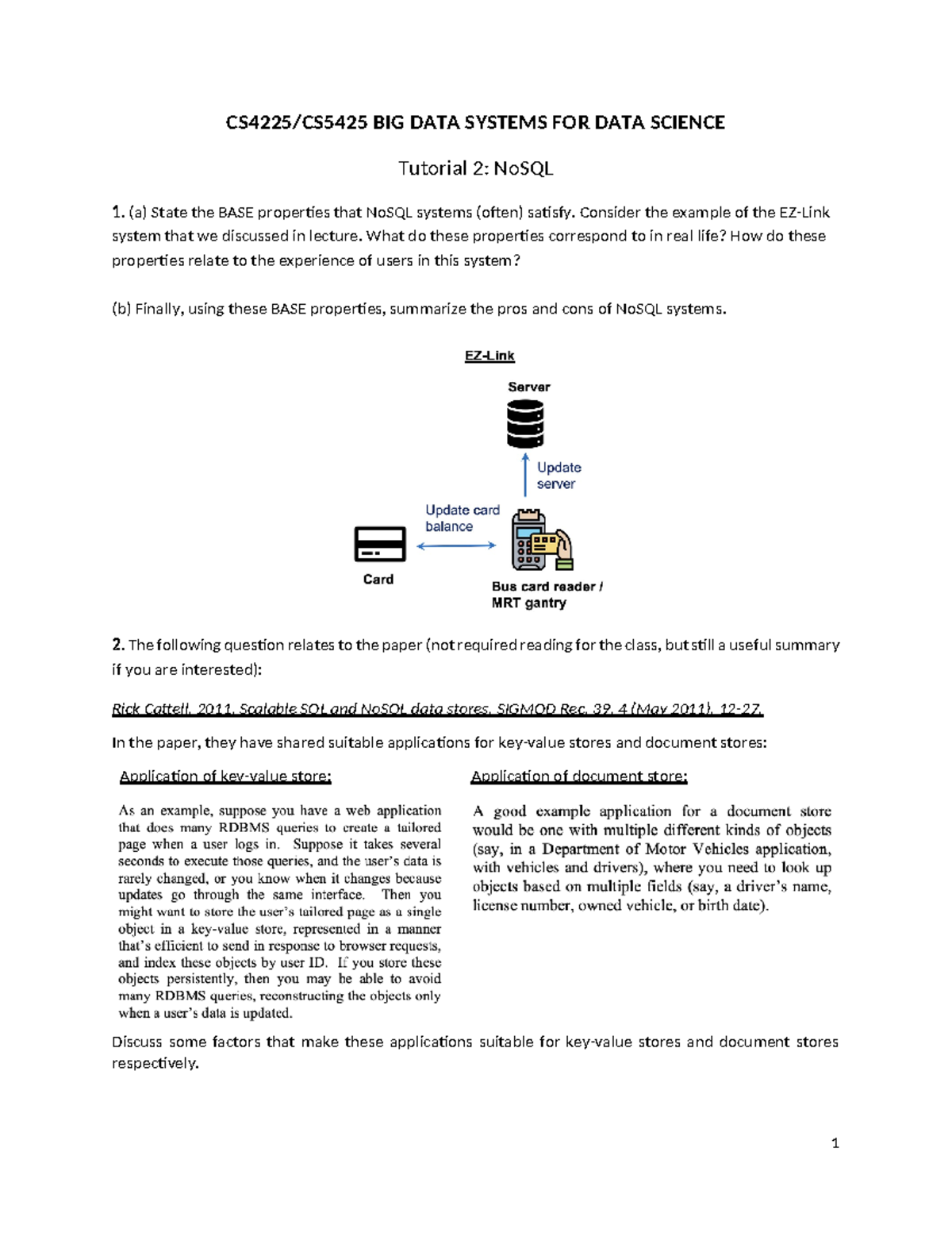 CS4225 tutorial 2 - tut2 - 1 CS4225/CS5425 BIG DATA SYSTEMS FOR DATA ...