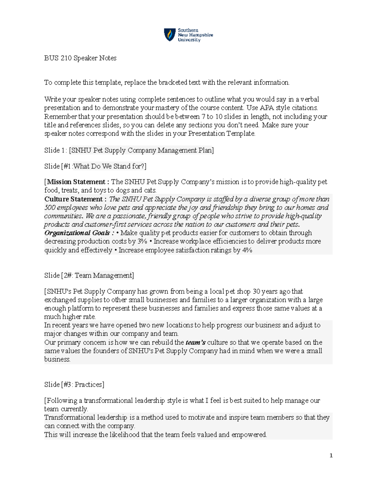BUS 210 Speaker Notes Template (1).docx - BUS 210 Speaker Notes To ...