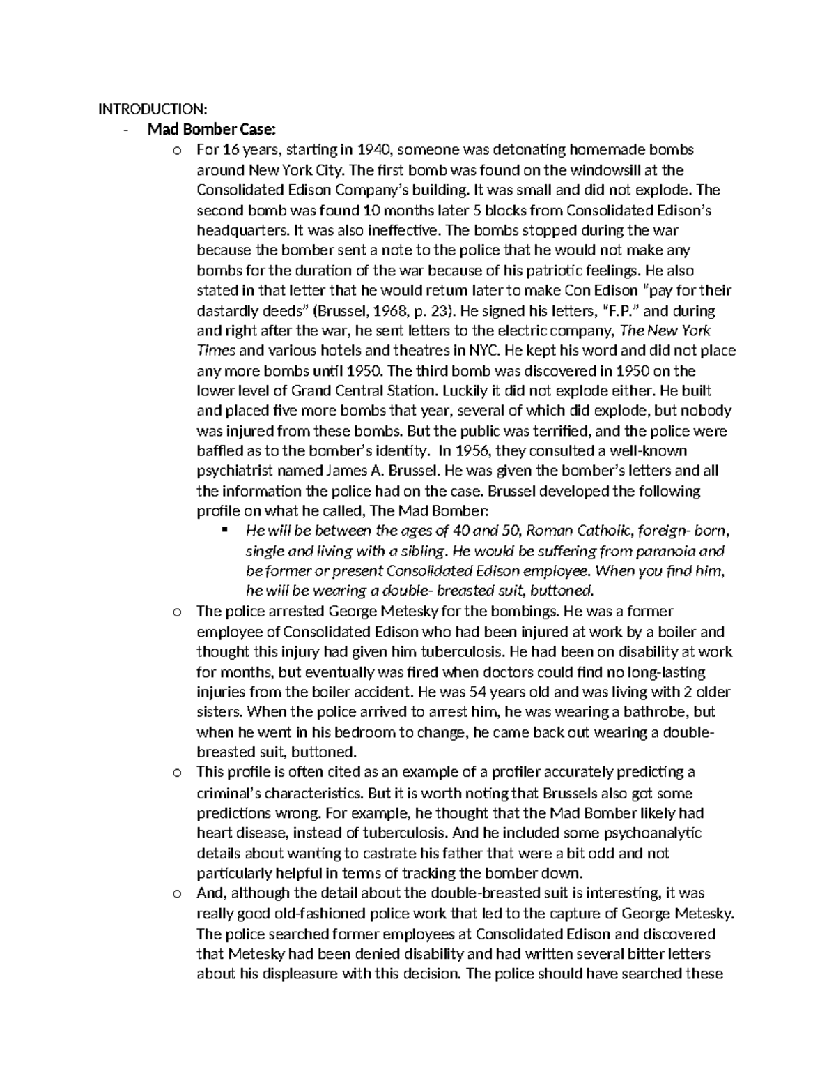PD205 - Lecture 4: Criminal Profiling Insights and Case Studies - Studocu