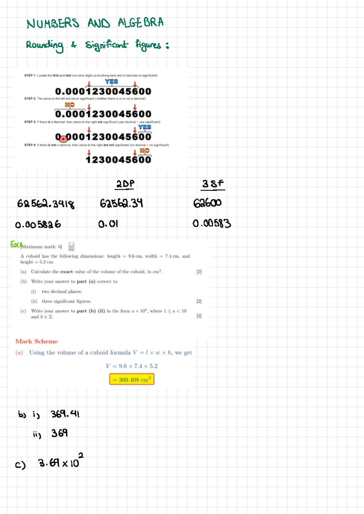 MATH 2 - Algebra Notes on Significant Figures and Sequences - Studeersnel