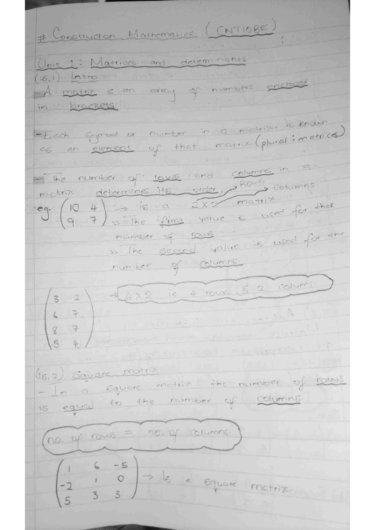 Matrices - Construction mathematics - Construction Mathematics ...