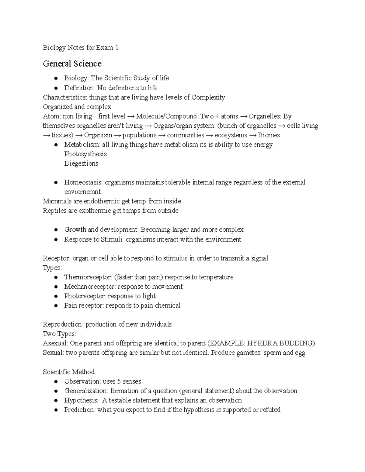 General Science Overview: Biology, DNA, and Chemistry - Studocu