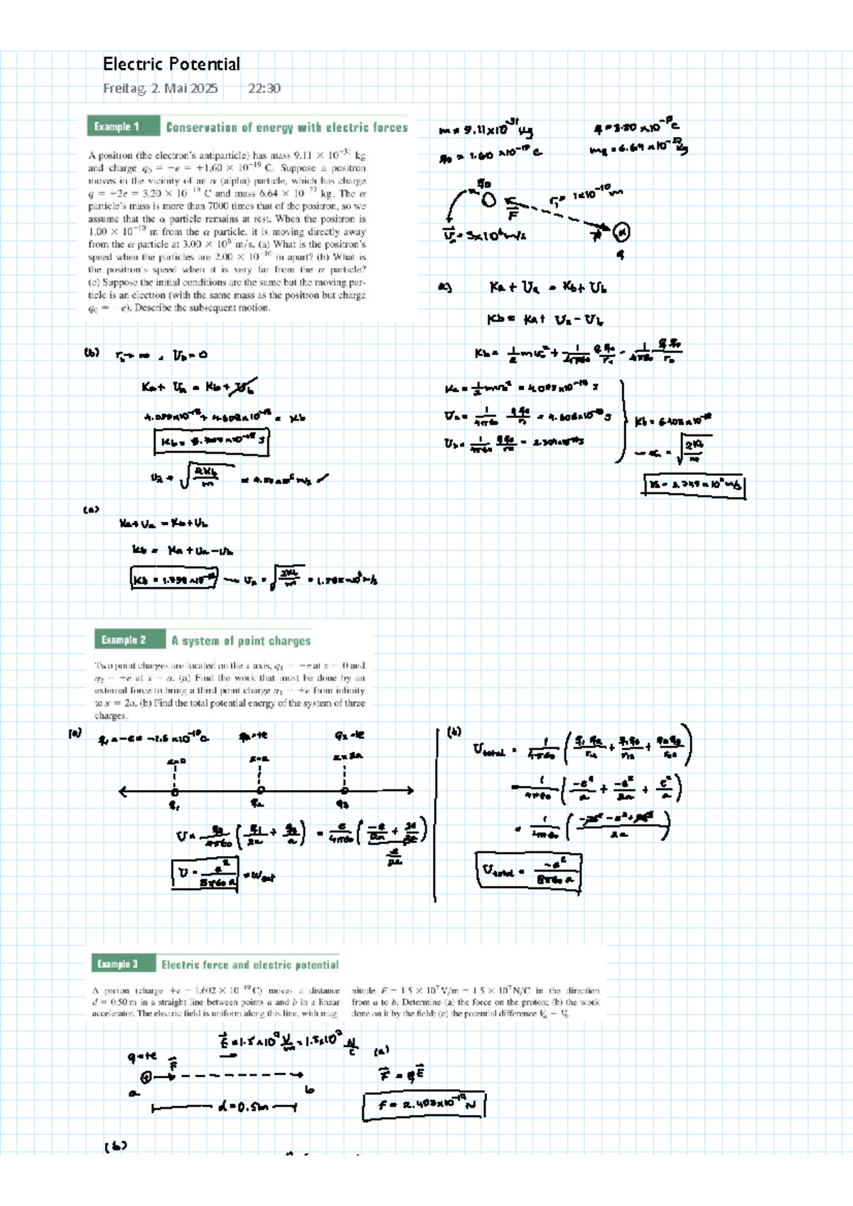 Electric Potential - Solutions to Examples (PHYS 101) - Studocu