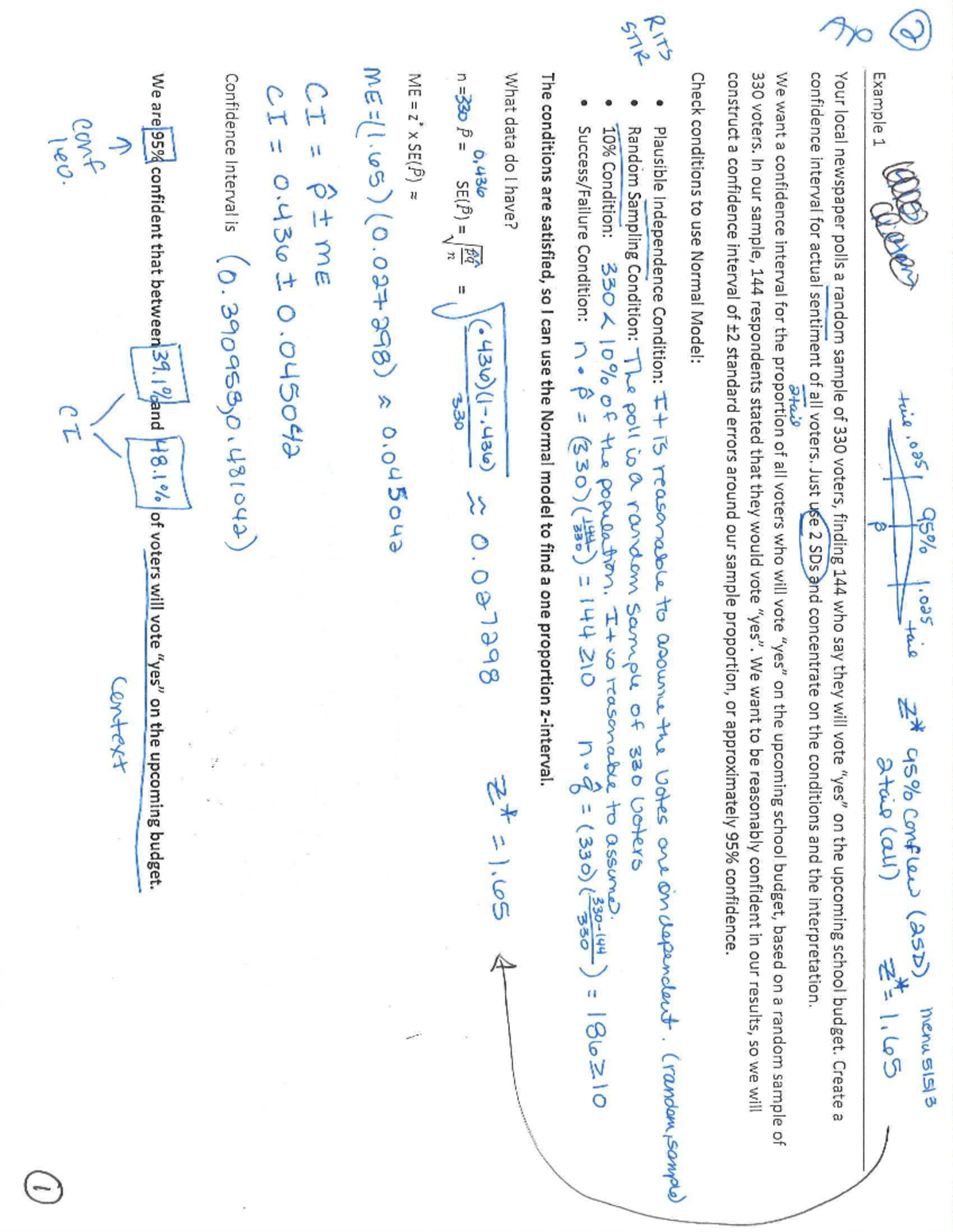 Confidence Intervals for Proportions: CI Examples (Stats 101) - Studocu