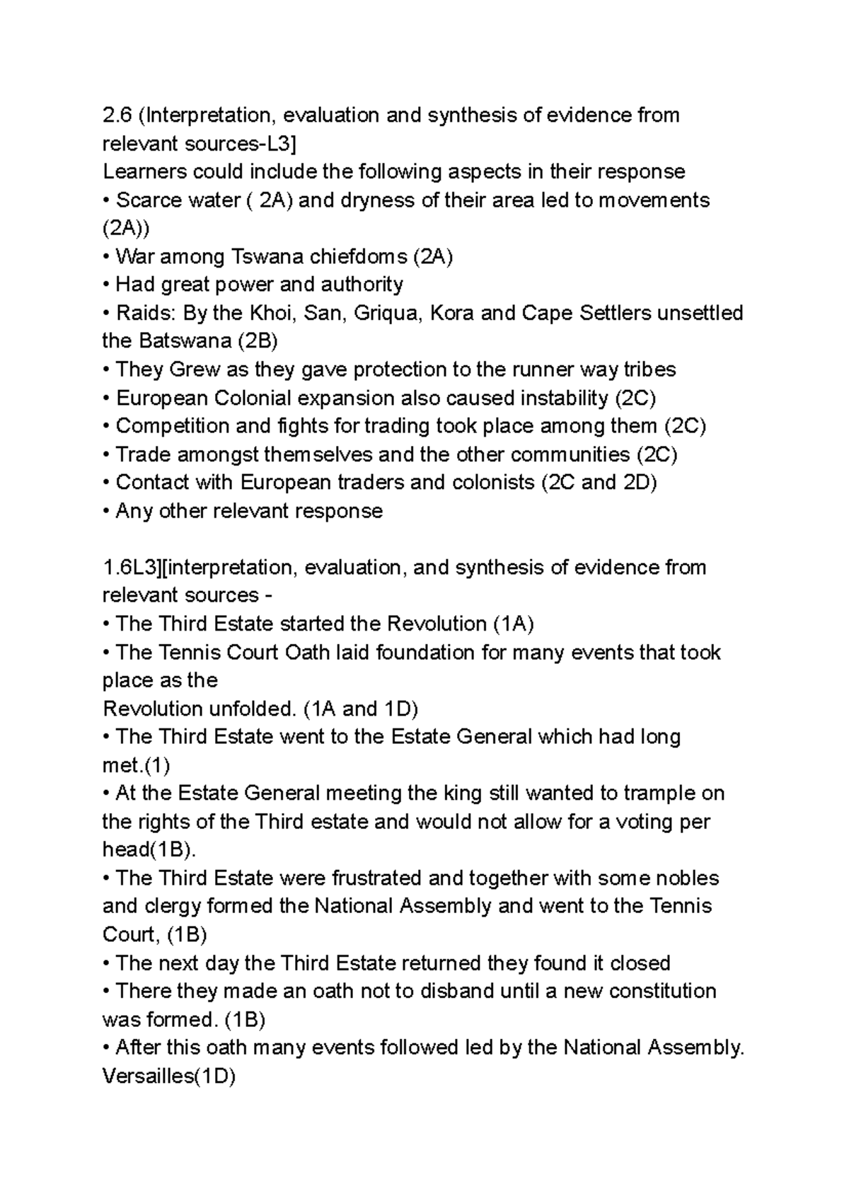 Copy of History term 3 - 2 (Interpretation, evaluation and synthesis of ...