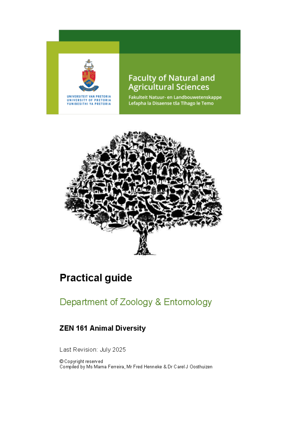 Practical Notes for ZEN 161: Animal Diversity and Identification Guide ...