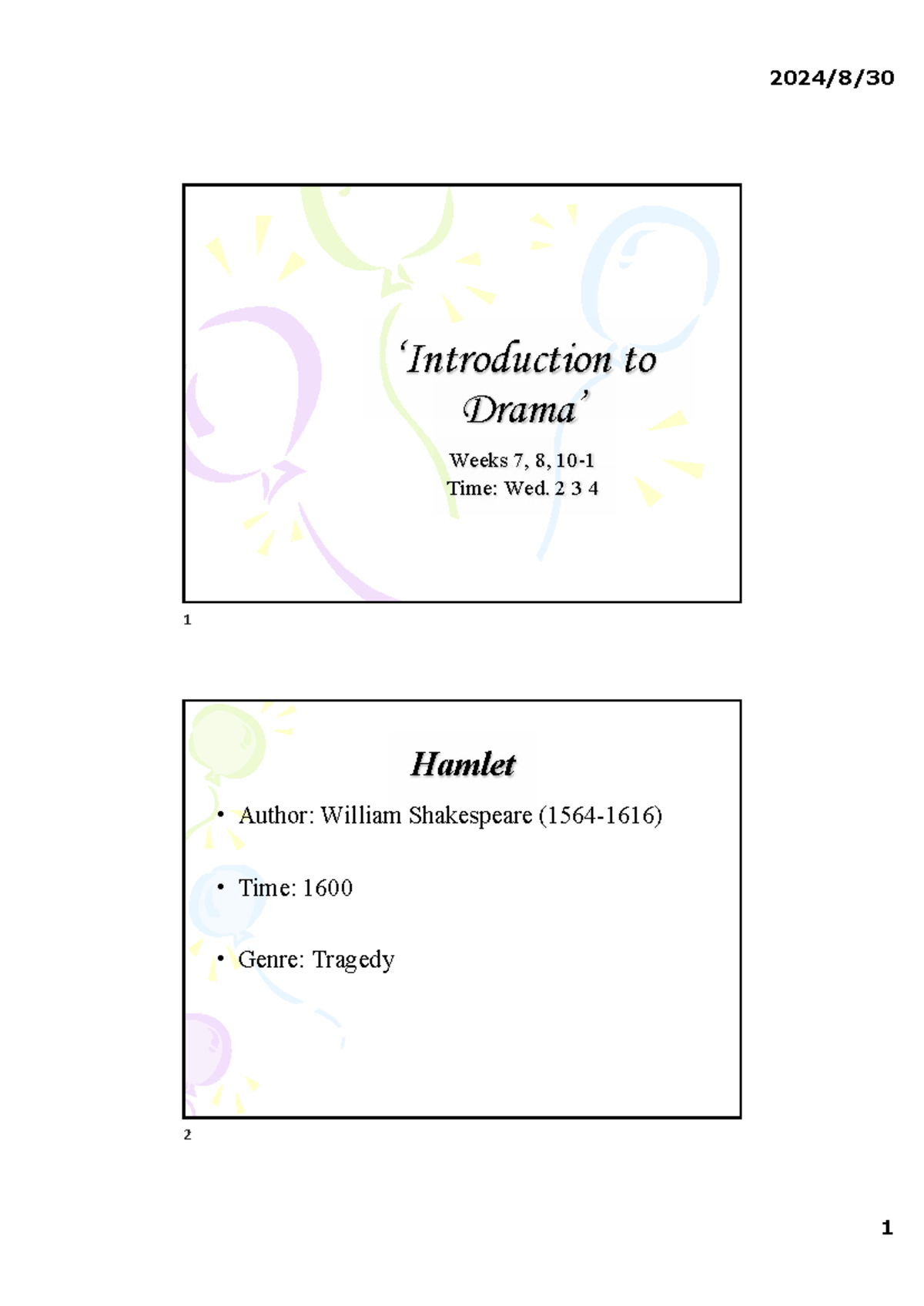 Hamlet: An In-Depth Study of Shakespeare's Tragedy (W7 8 10-1) - Studocu