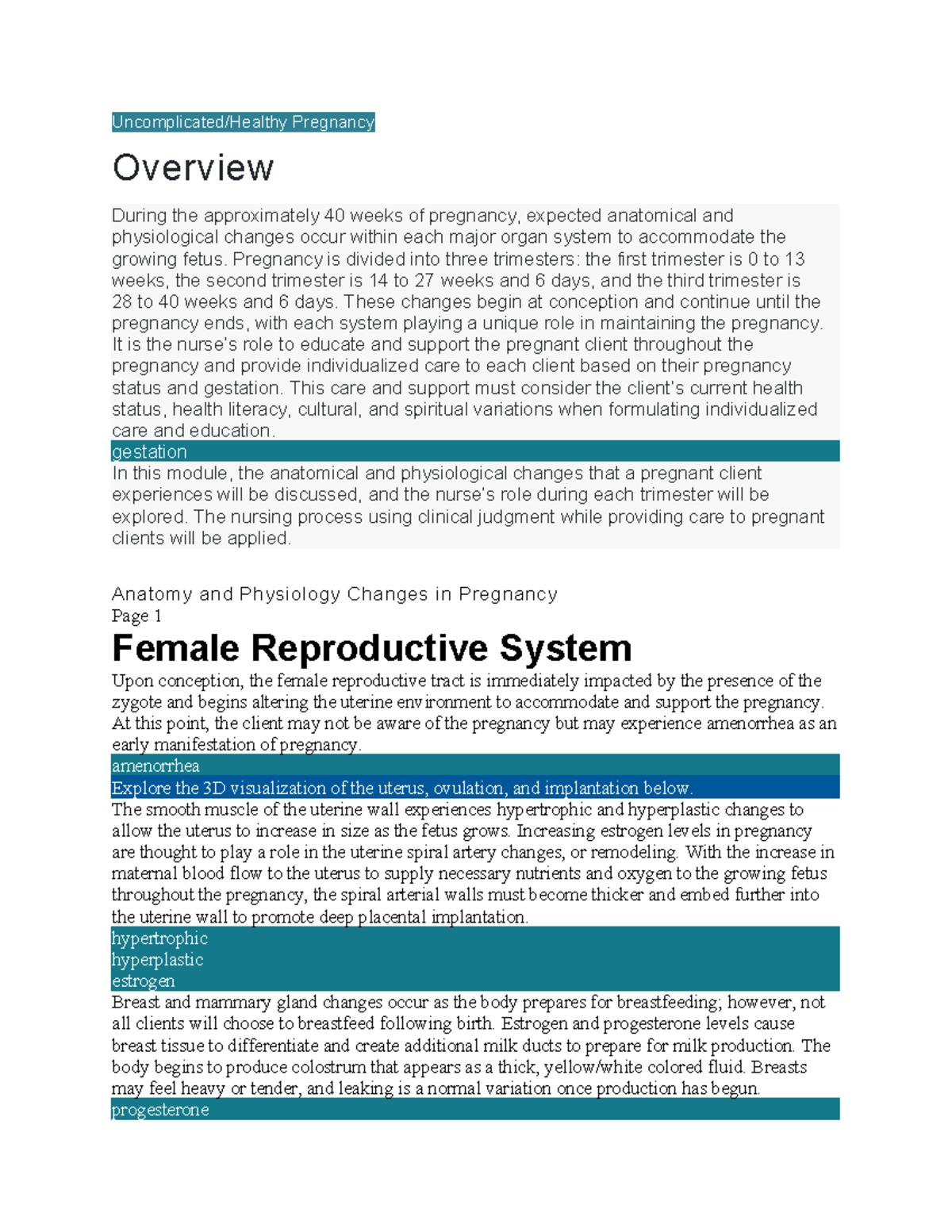 Prenatal Care and Education in Pregnancy: A Comprehensive Overview (NUR ...