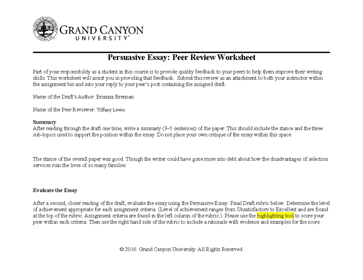 PHI105 T4 Persuasive Essay Outline Worksheet (A) - Name: LaBrittany ...