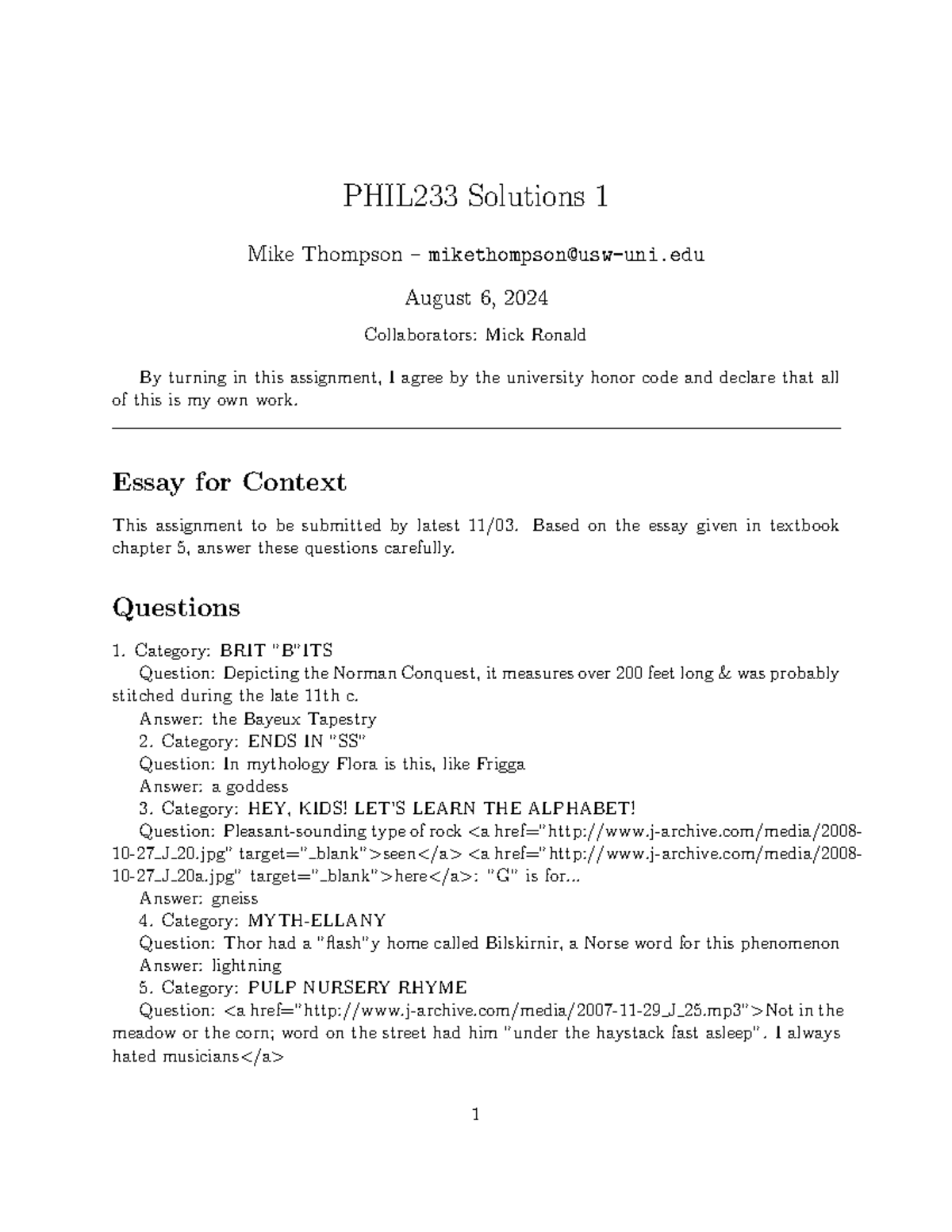 PHIL233 Essay Notes: Exploring Key Concepts in Philosophy - Studocu