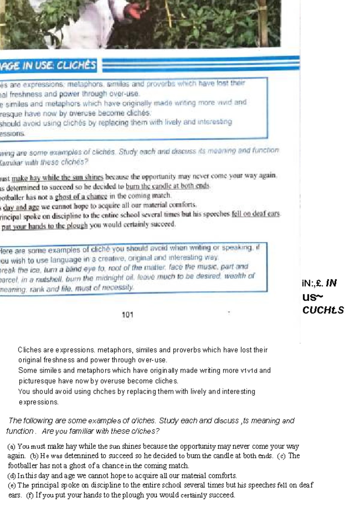 Chapter 10: Understanding Clichés and Proverbs in English A - Studocu