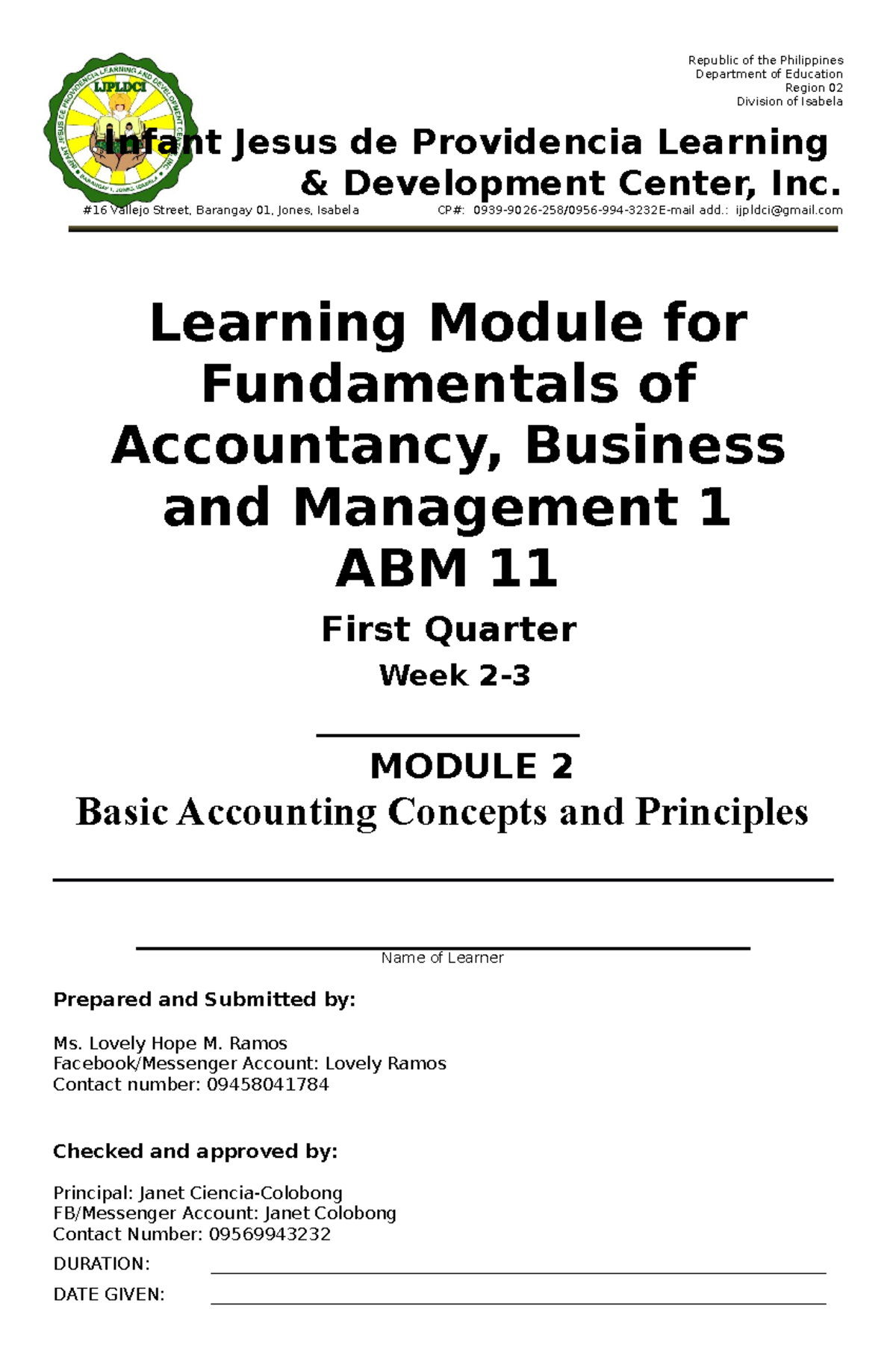 FABM1 WEEK2-3 Module 2 - ABM - Republic of the Philippines Department ...