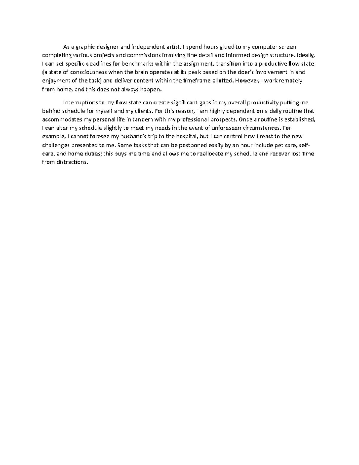 SNHU107 Module 2 Discussion - As a graphic designer and independent ...