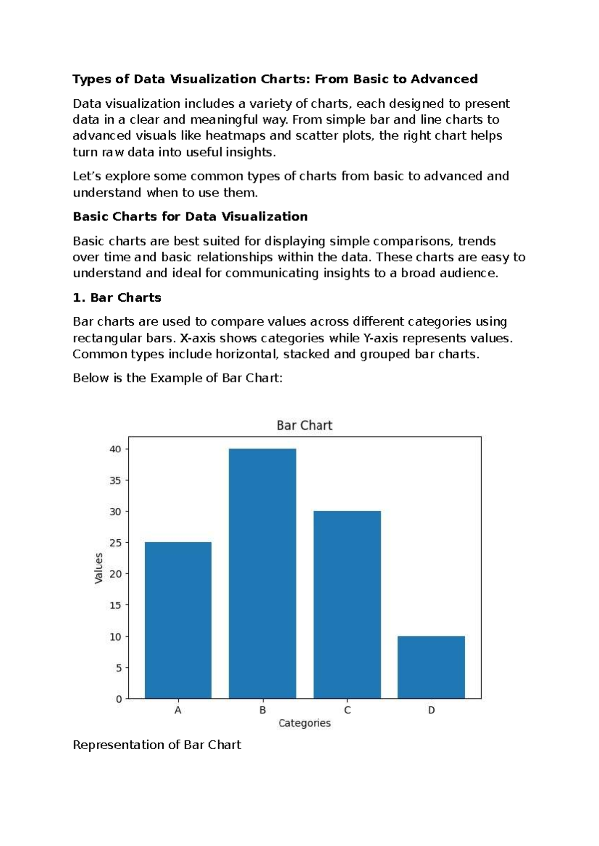 Types of Data Visualization Charts: Basic to Advanced Guide - Studocu
