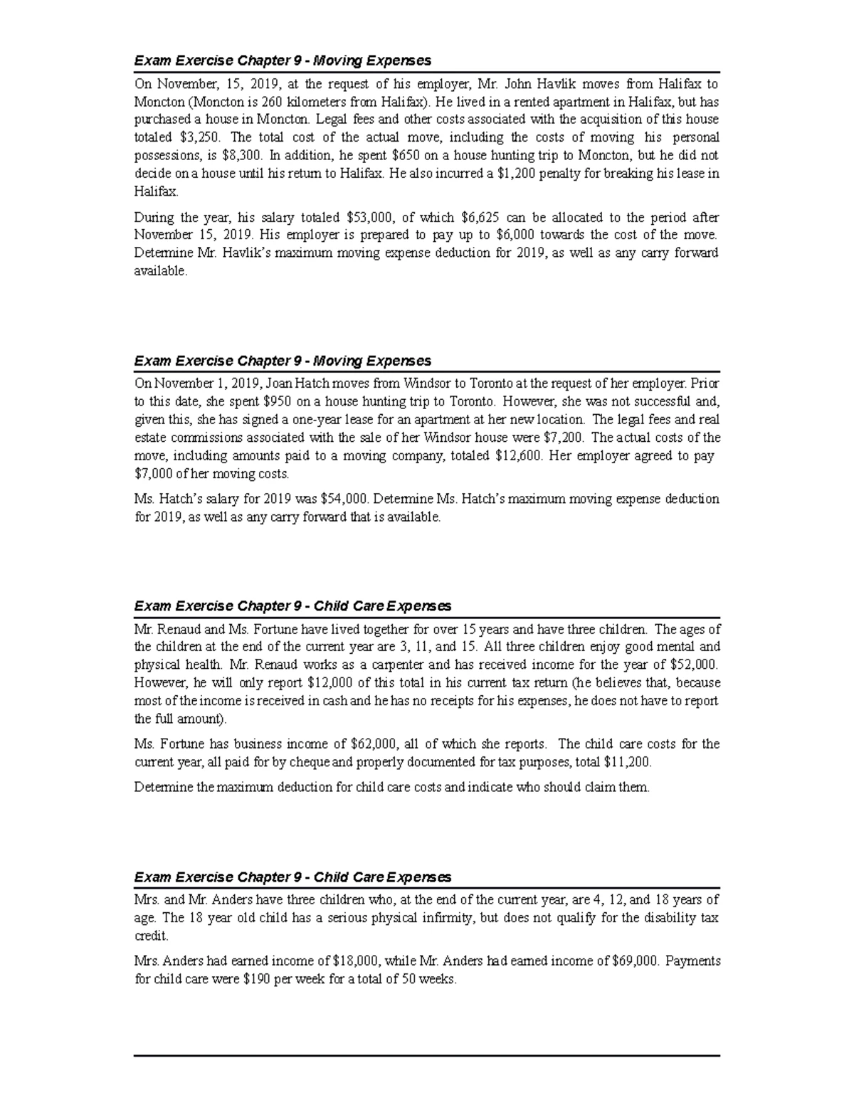 Tax Ch 2 - MQC Chap 2 - Q: In which of the following situations would ...