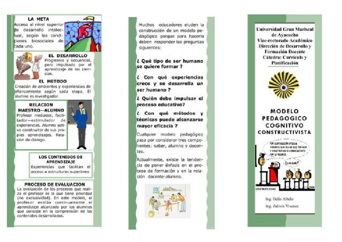Triptico Modelo Constructivo: Guía y Ejemplos Prácticos - Studocu