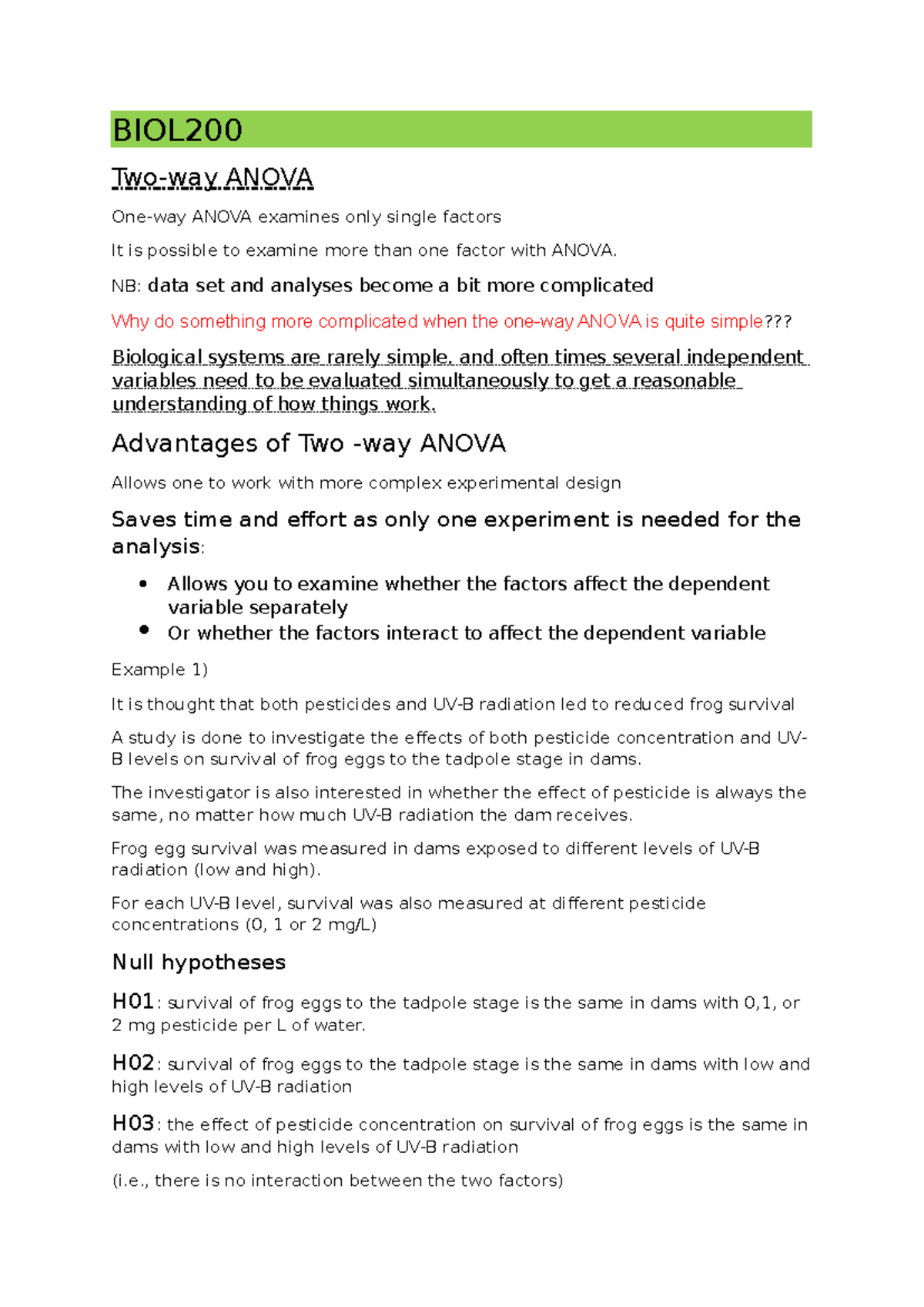 BIOL200 Two-Way ANOVA: Understanding Complex Interactions - Studocu