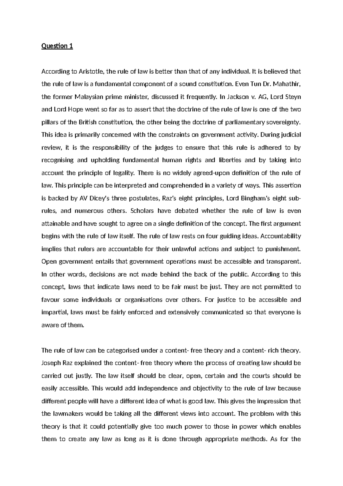 19177 PL101 - Study on Rule of Law & Separation of Powers Principles ...