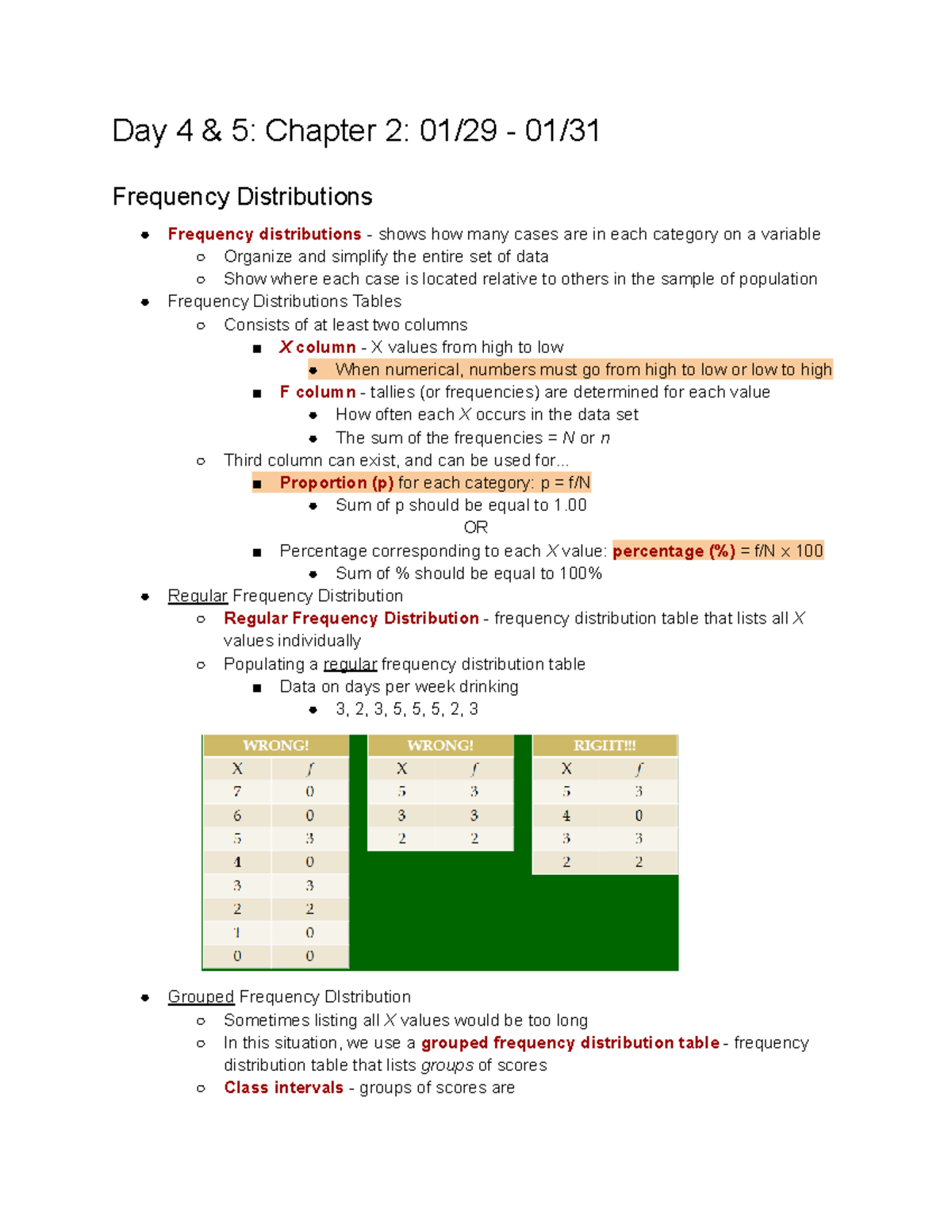 Psyc 243 chapter 2 [lecture] notes - Day 4 & 5: Chapter 2: 01/29 - 01 ...